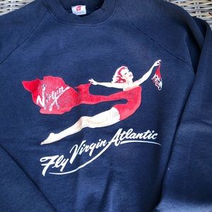 Virgin Atlantic | Tops | Vintage Virgin Atlantic Sweatshirt Princess ...